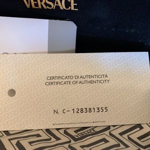 Versace | Accessories | Versace Sunglasses Case Cloth Authenticity Card ...